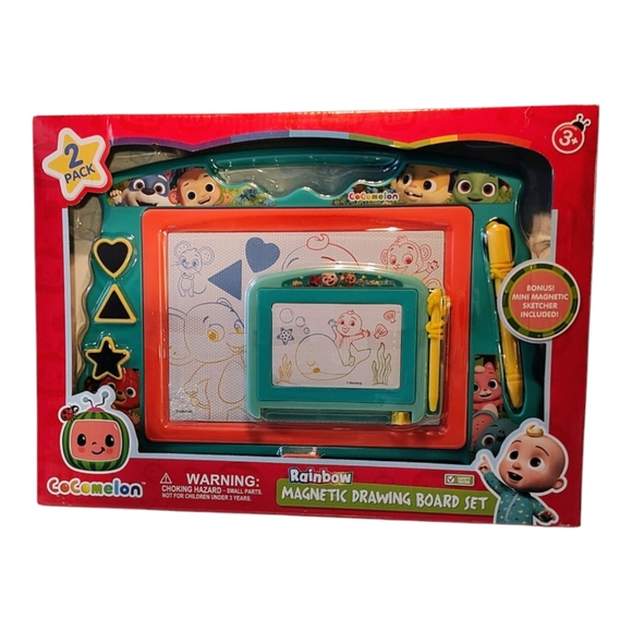 CoComelon | Toys | Cocomelon Rainbow Magnetic Drawing Board Set 2 Pack ...